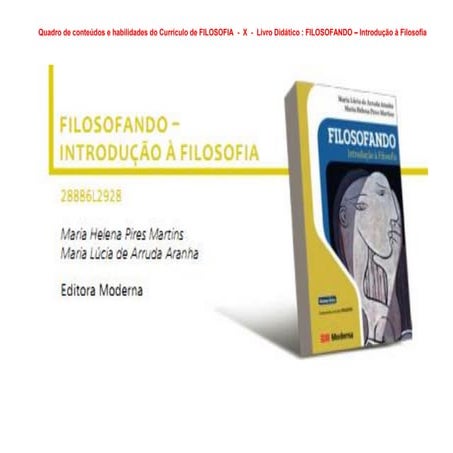 Quadro de analise filosofando | PDF