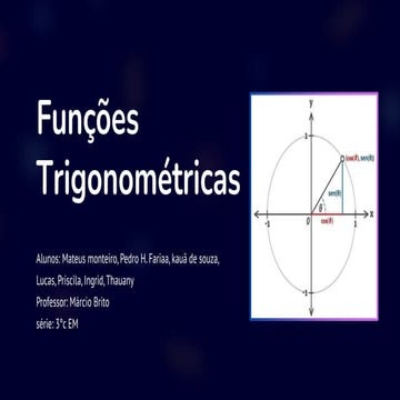 Quais são as funções trigonométricas Veja mais sobre Funções ...