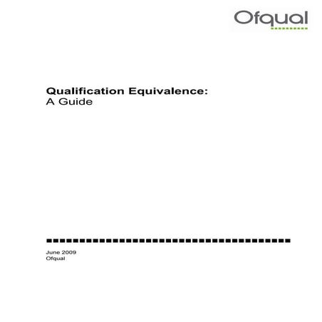 Qualification Equivalence Guide - NVQ, QCF, Apprenticeships | PDF