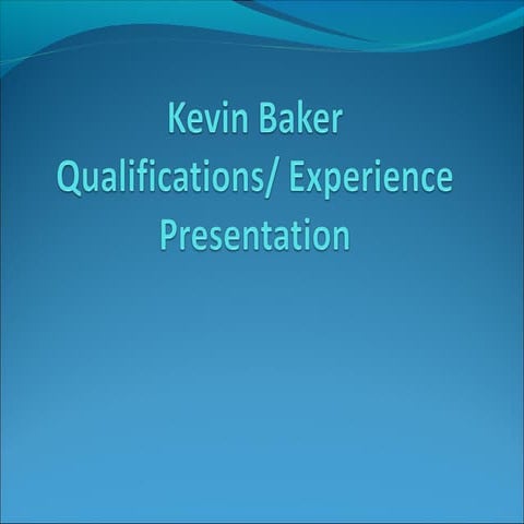 Qualifications And Experience Presentation | PPT