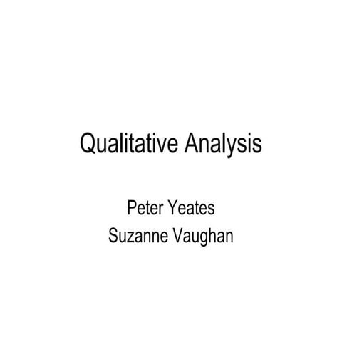 Qualitative Data Analysis | PPT