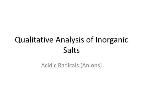 Salt Analysis.pdf | Chemistry | Science