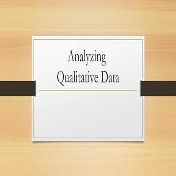 Qualitative Data Analysis Coding in Qualitative Research | PPTX