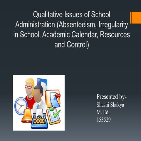 Qualitative issues of school administration | PPTX