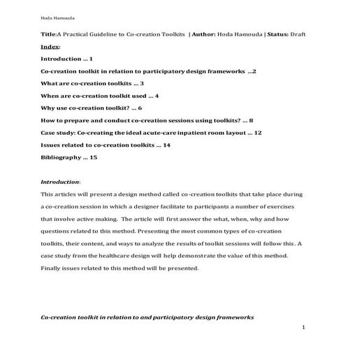 A Practical Guide to Co-design | PDF