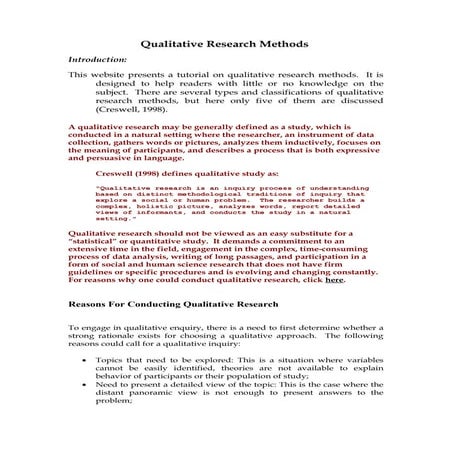 Qualitative methods | PDF