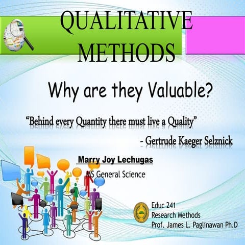 Qualitative methods | PPT