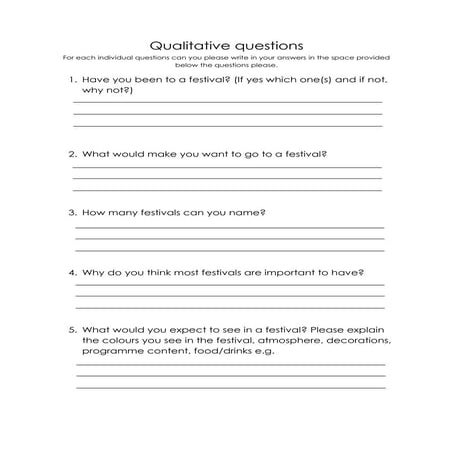 Qualitative Questionnaire - Festival | DOCX