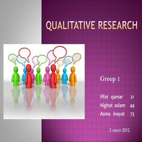 Qualitative research | PPT