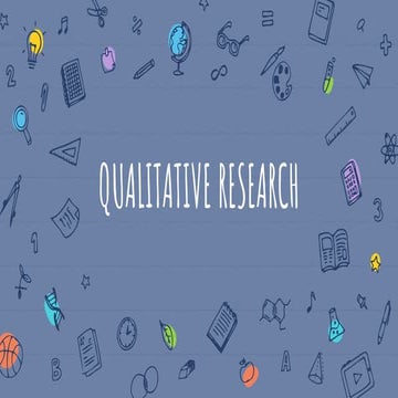 Qualitative Research, Concepts and Characteristics | PPTX