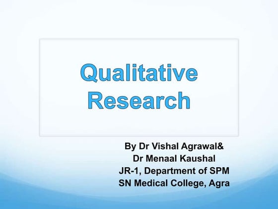 PRACTICAL RESEARCH 1 - QUALITATIVE RESEARCH SAMPLE ONLY | PPT