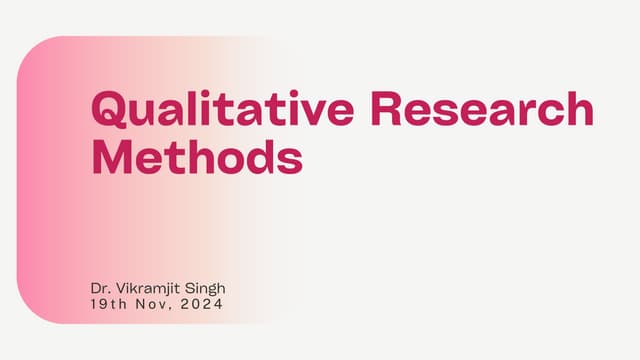 Major Characteristics of Qualitative research | PDF | Science