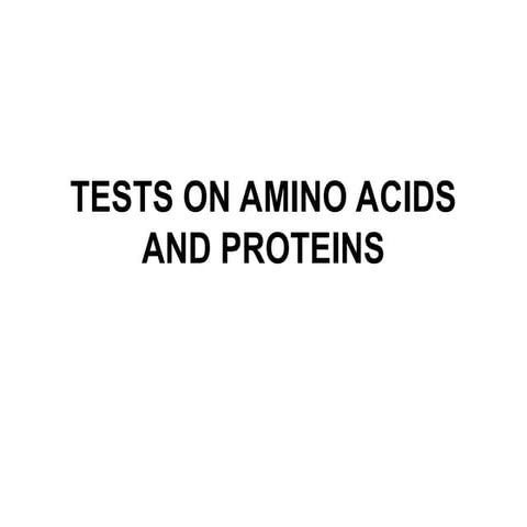 Test for Protein practical | PPTX