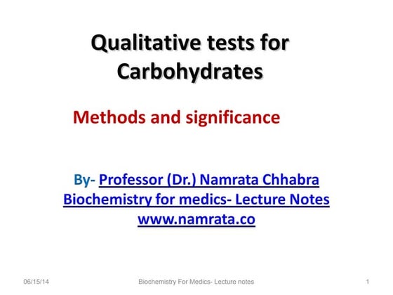 Qualitative and quantitative tests for lipids | PPTX | Chemistry | Science