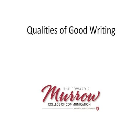 Qualities of Good Writing (Journalism) | PPT