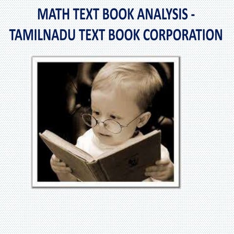 MATH TEXT BOOK ANALYSIS PPT MATH TEXT BOOK ANALYSIS PPT