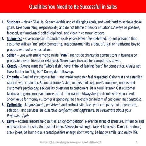 7 Habits of Highly Effective Salespeople | PDF