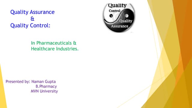 Quality assurance ppt | PPT