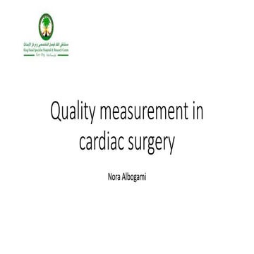Quality Measurement in Cardiac Surgery | PPTX