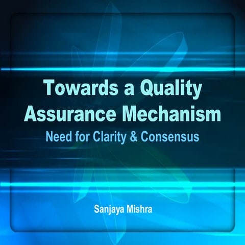 Quality Assurance in Distance Education | PPT