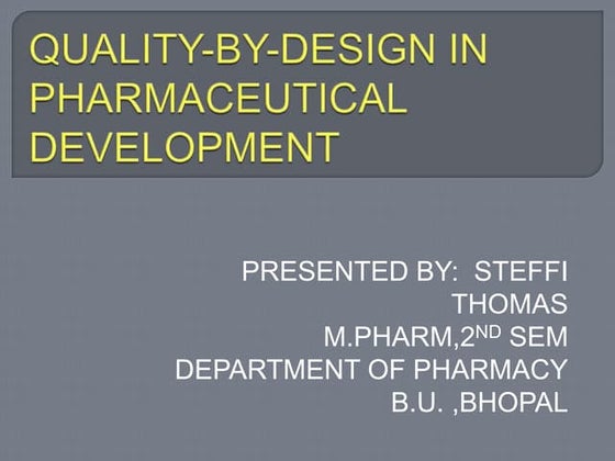 ICH Q8 Guidline | PPT