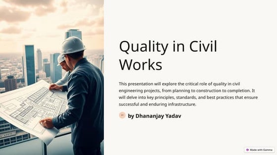 Quality control in construction | PPT