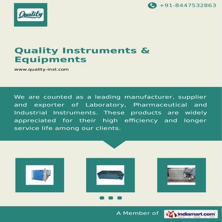 Quality instruments-equipments | PDF