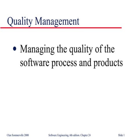 Introduction To Software Quality Assurance