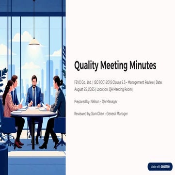 MRM - Management Review Meeting Presentation | PPTX