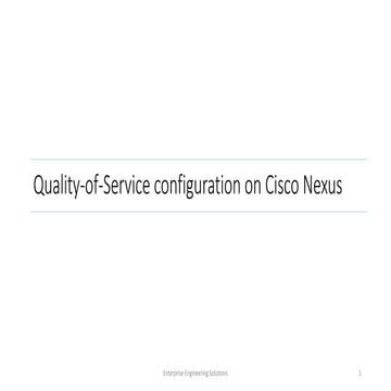 Quality of-service configuration on cisco nexus | PPTX