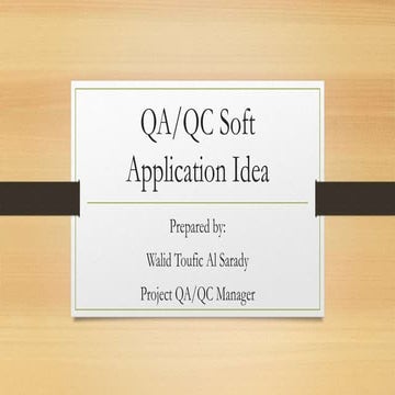 Quality application | PPT