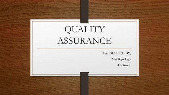 Twelve steps of qc | PPT | Science