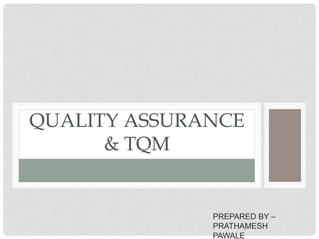 Quality Assurance | PPTX