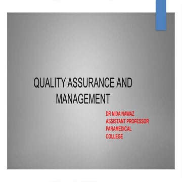 quality assurance and management....pptx