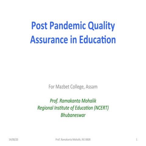 Quality assurance in higher education | PDF