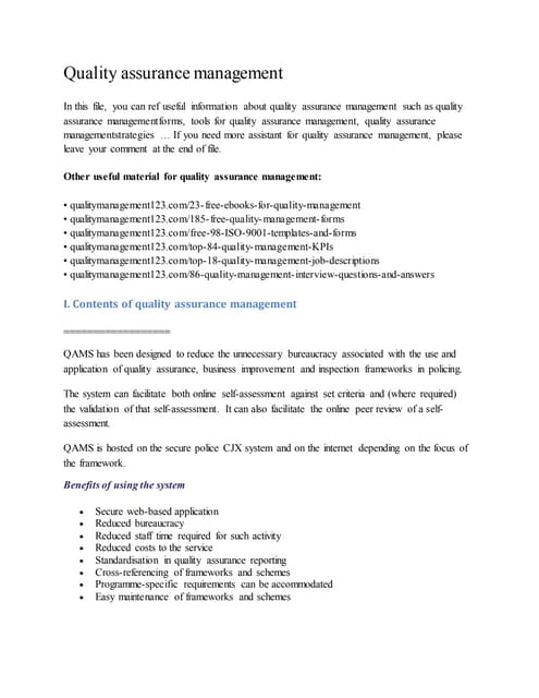 Sharepoint quality management system | DOCX