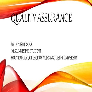 Quality assurance ppt | PPTX
