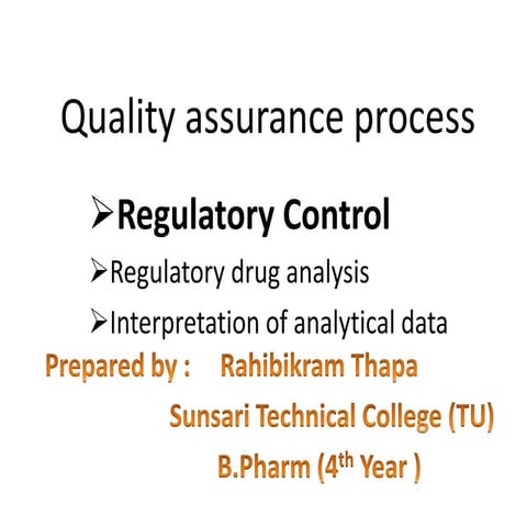 Quality assurance process final | PPT