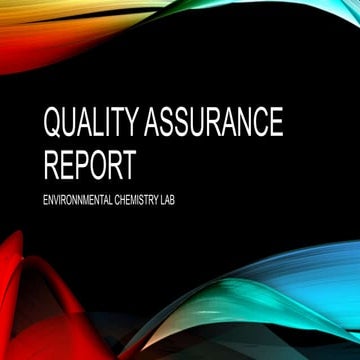 Quality assurance report | PPTX