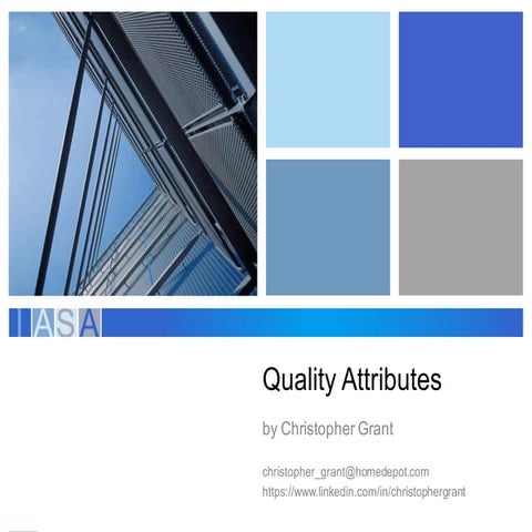 IASA Architecture Pillars - Quality Attributes | PDF