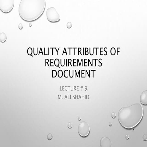 Quality attributes in srs | PPT