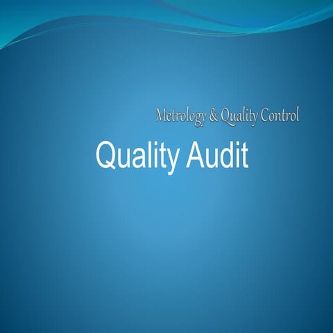 Quality audit | PPTX