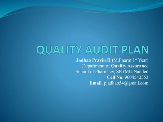 Types of quality audit | PPTX