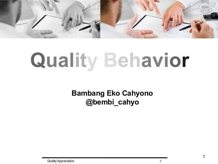 Quality behavior r00 TQM Principles