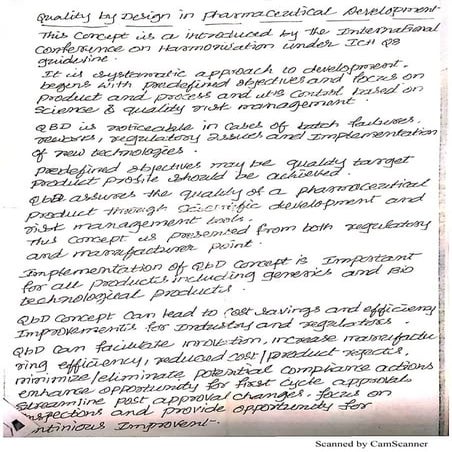 Quality by design in pharmaceutical development | PDF