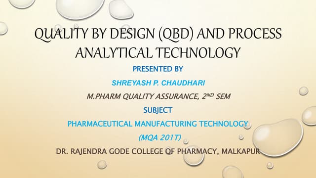 Quality target product profile (QTPP) | PPTX
