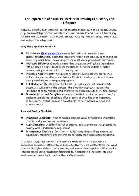 Simplify Your Audits with the Ultimate Checklist | PDF