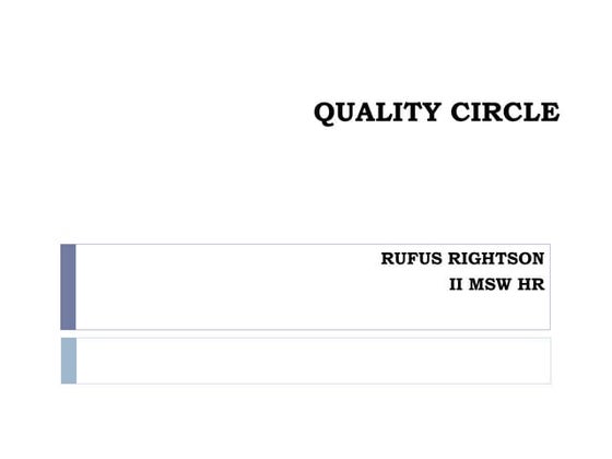 Qcc Quality Control Circle (Collaborative Problem Solving) | PPT