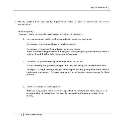 Quality control | DOCX