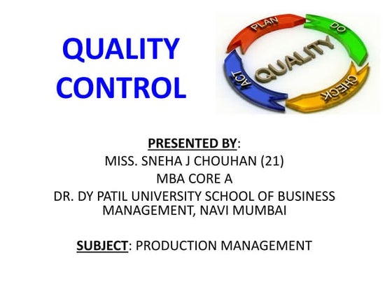 Quality assurance | PPT